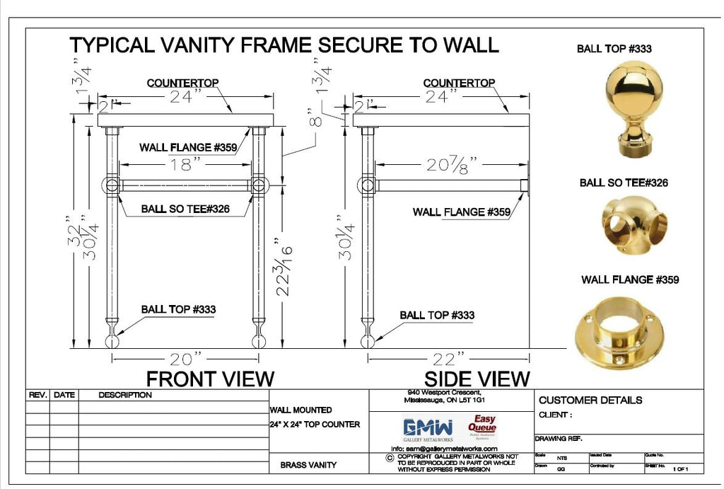Vanity Frame - Home Renovation | Hospitality – Gallery Metalworks