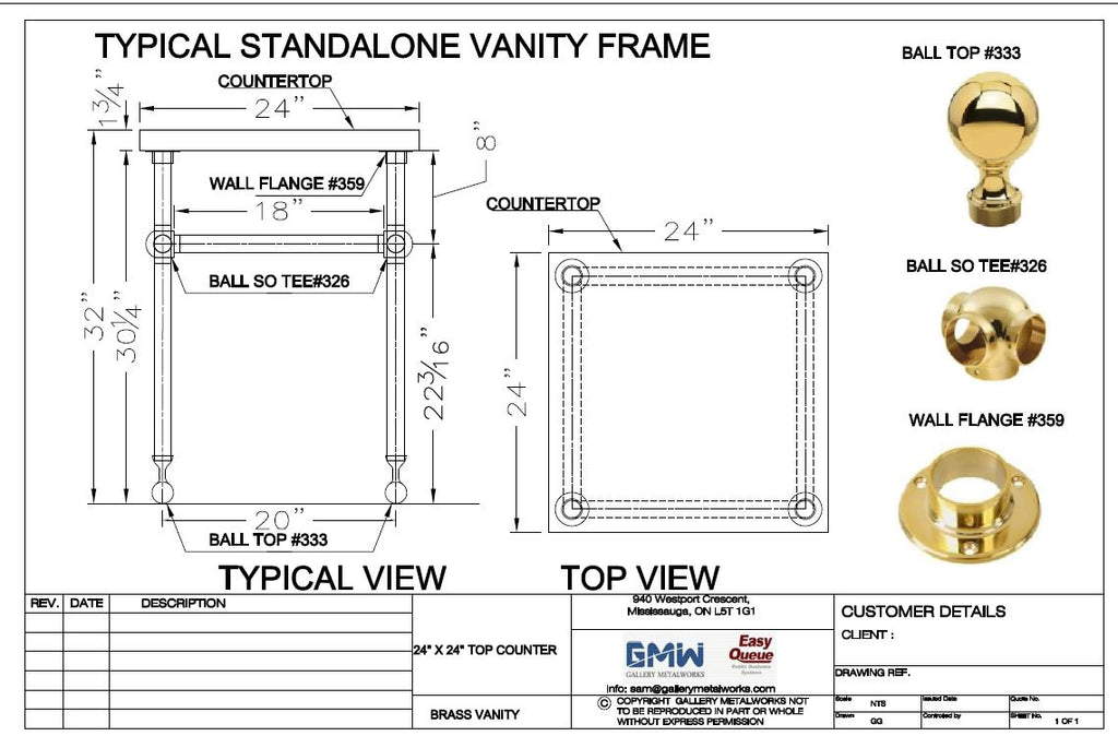 Vanity Frame - Home Renovation | Hospitality – Gallery Metalworks