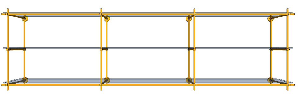 Wall Mounted – Front Horizontal 3 Tier – Gallery Metalworks