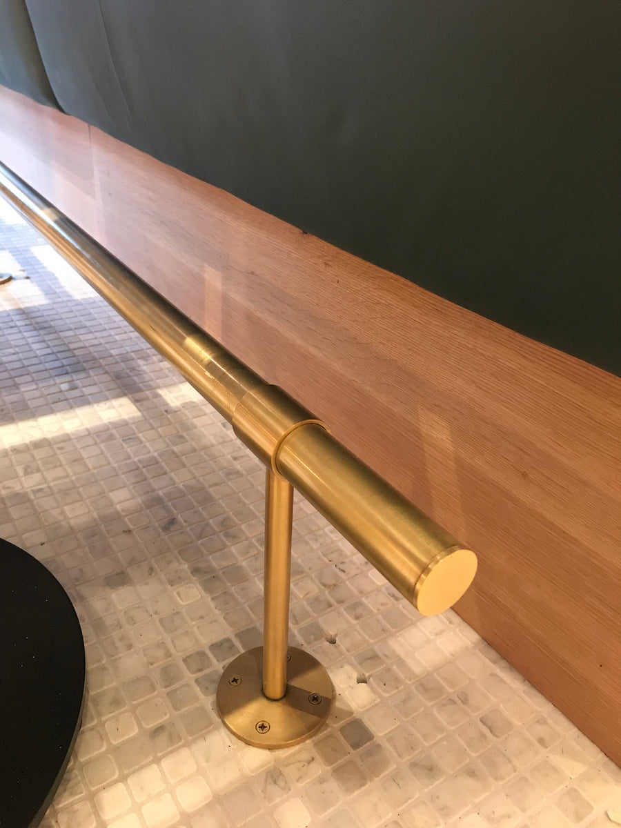 Part #2011, 11" Tall Brass Floor mount Footrail Bracket BO-2011-15 ...