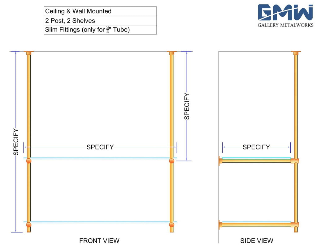 Slim Line - Ceiling & Wall Mounted – Gallery Metalworks