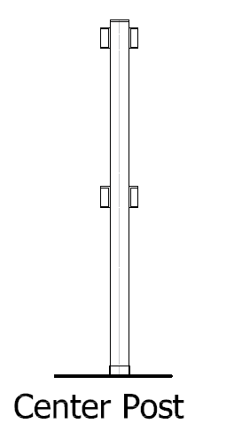 Center Post Cart Corral | Indoor Cart Corrals – Gallery Metalworks