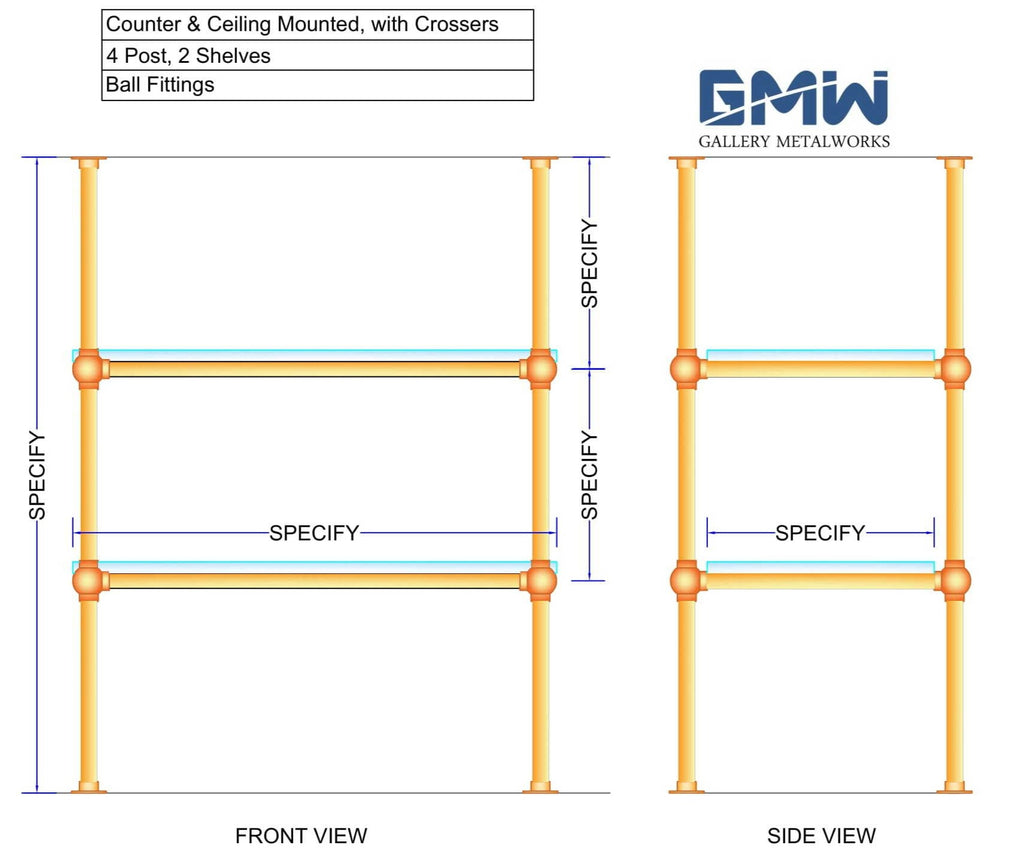 Ball Fitting - Counter & Ceiling Mounted – Gallery Metalworks