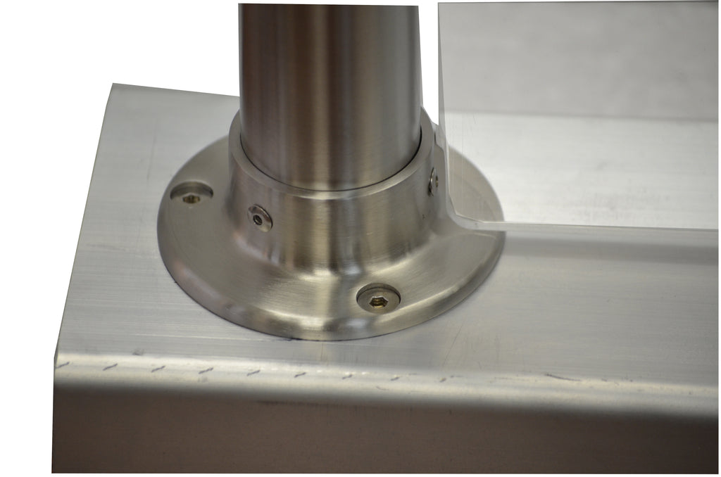 Fixed Counter Top Glass Shield – Gallery Metalworks