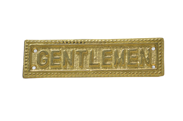 Restroom Sign (Gentlemen) – Gallery Metalworks