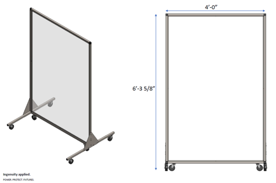 Moveable / Mobile Plexi Dividers – Gallery Metalworks