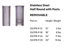 Half Round with Posts - Removable Corner Guard – Gallery Metalworks