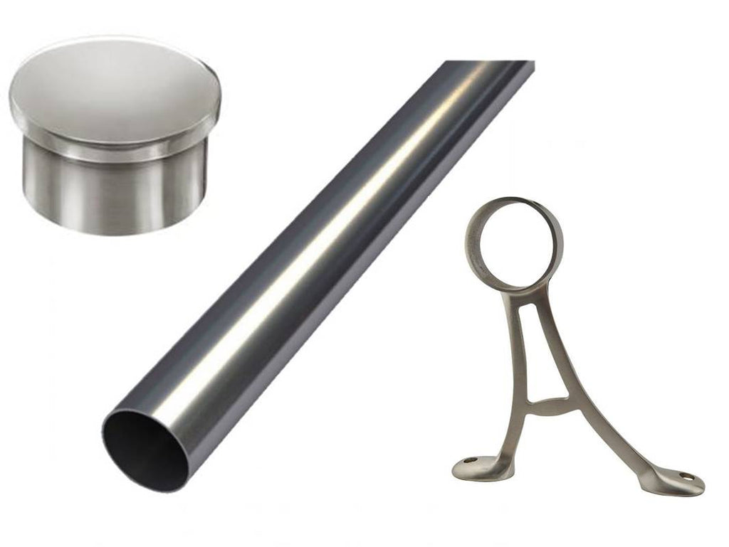 7FT | Foot Rail Kit | Gallery Metal Works | Bar Rails – Gallery Metalworks