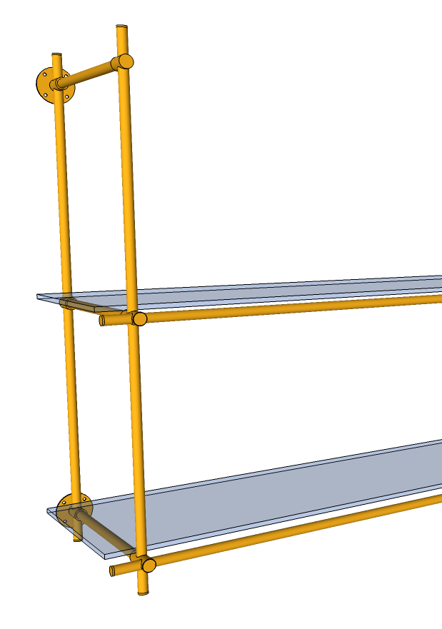 Wall Mounted – Front Horizontal 2 Tier – Gallery Metalworks