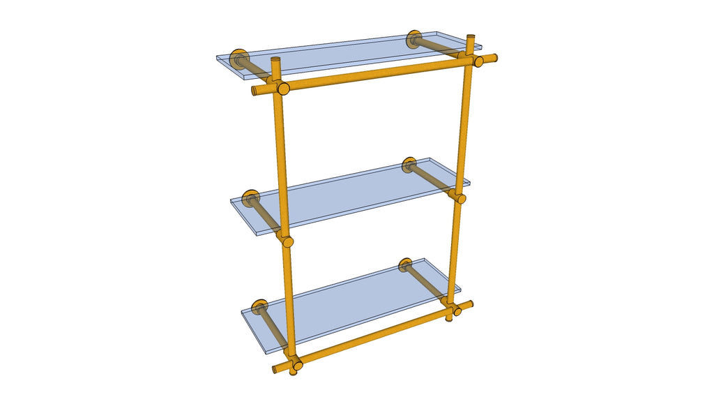 Wall Mounted – Front Horizontal 2 Tier – Gallery Metalworks