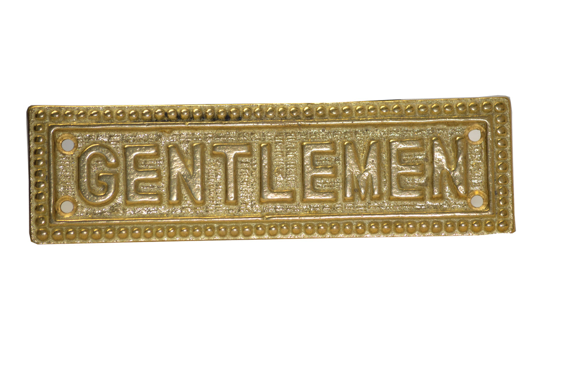 Restroom Sign (Gentlemen) – Gallery Metalworks